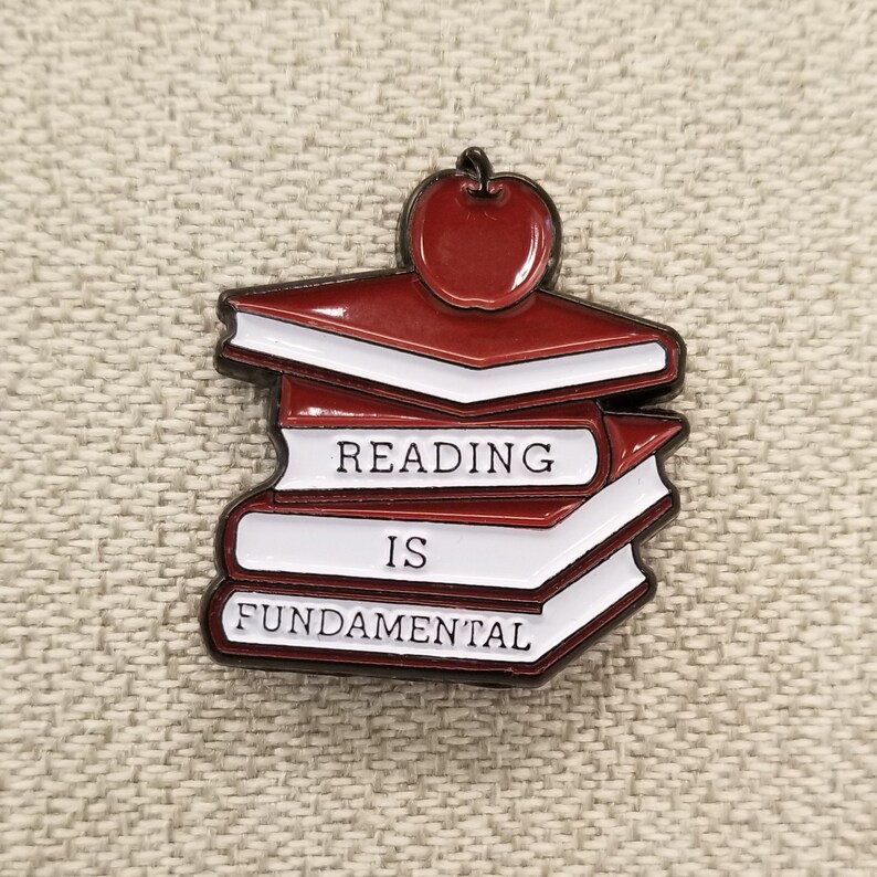 Reading is Fundamental Enamel Pin Benfitting NYC Books Through Bars - Etsy