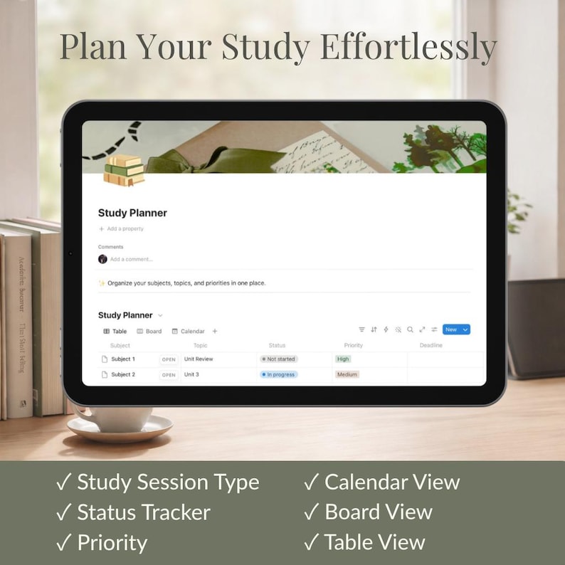 Notion Student Planner Template | Study Tracker & Exam Planner ...