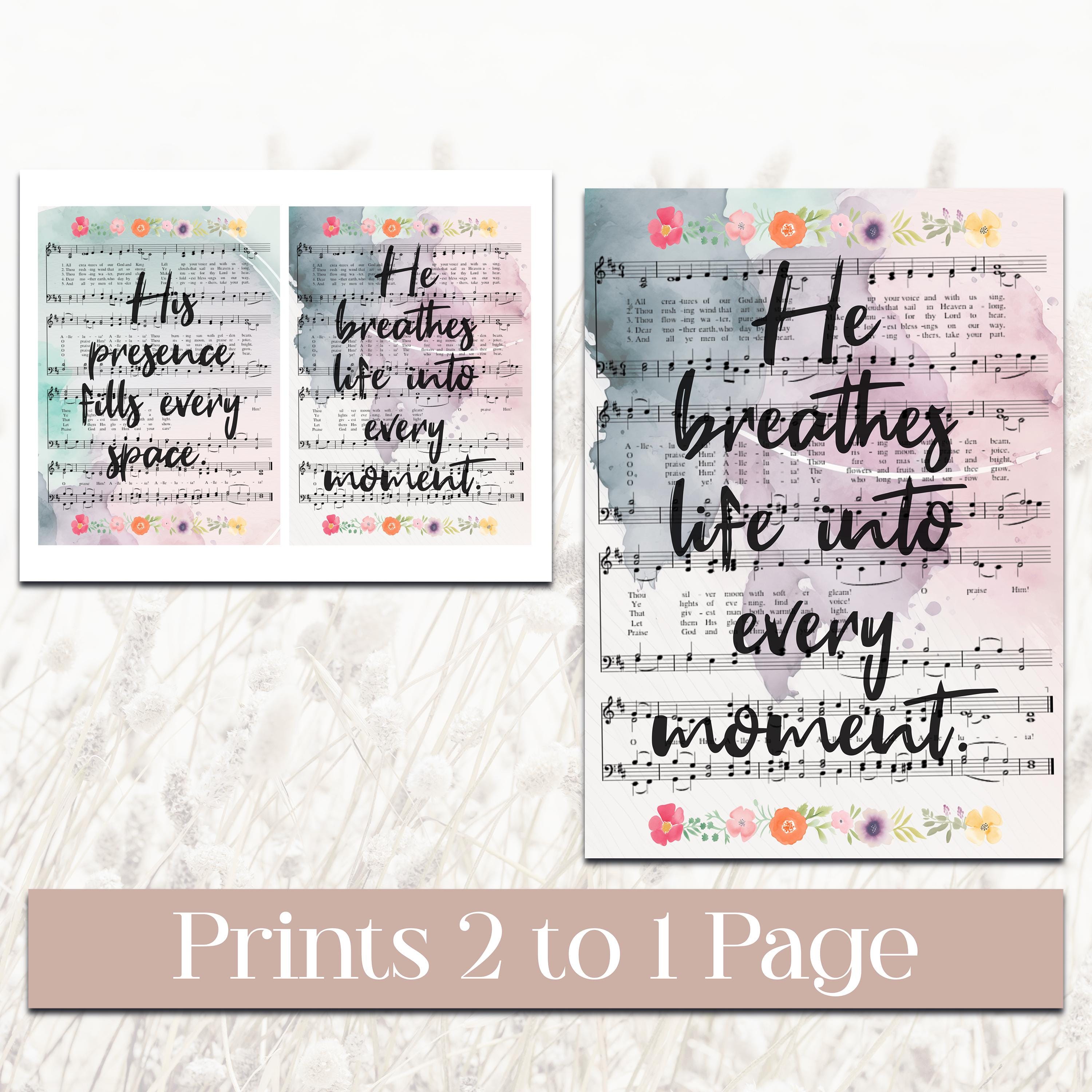 Bible Tip Ins Inserts for Journaling Printable Idea Hymnal Inserts for ...