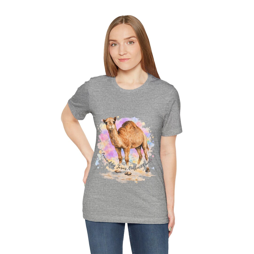 Watercolor Camel Illustration Tee | Camel, Coffee & Jesus Design - Etsy