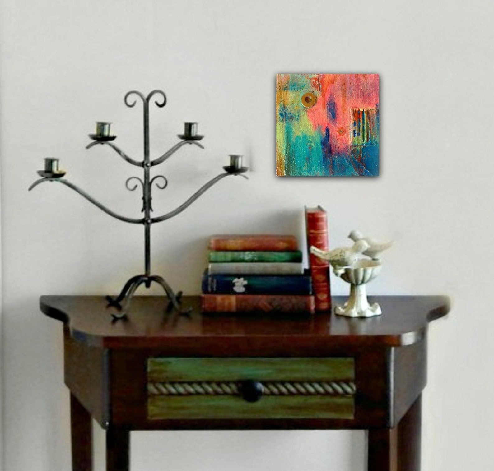 MODERN Rustic Abstract Painting Rustic Abstract Mixed Media - Etsy