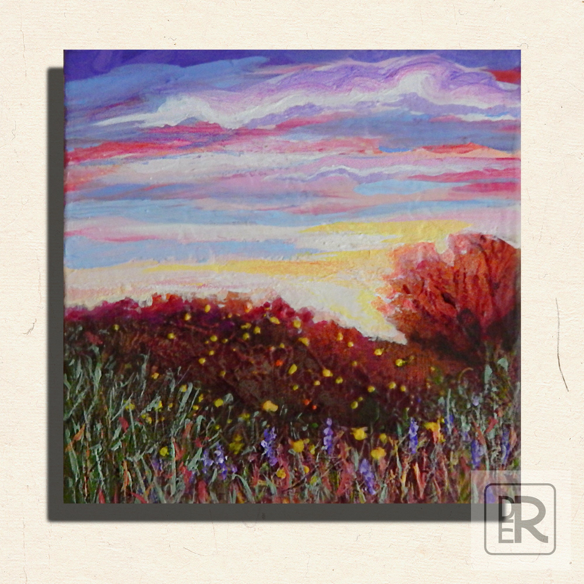 Expressive Landscape Painting Small Painting 6x6 Landscape - Etsy