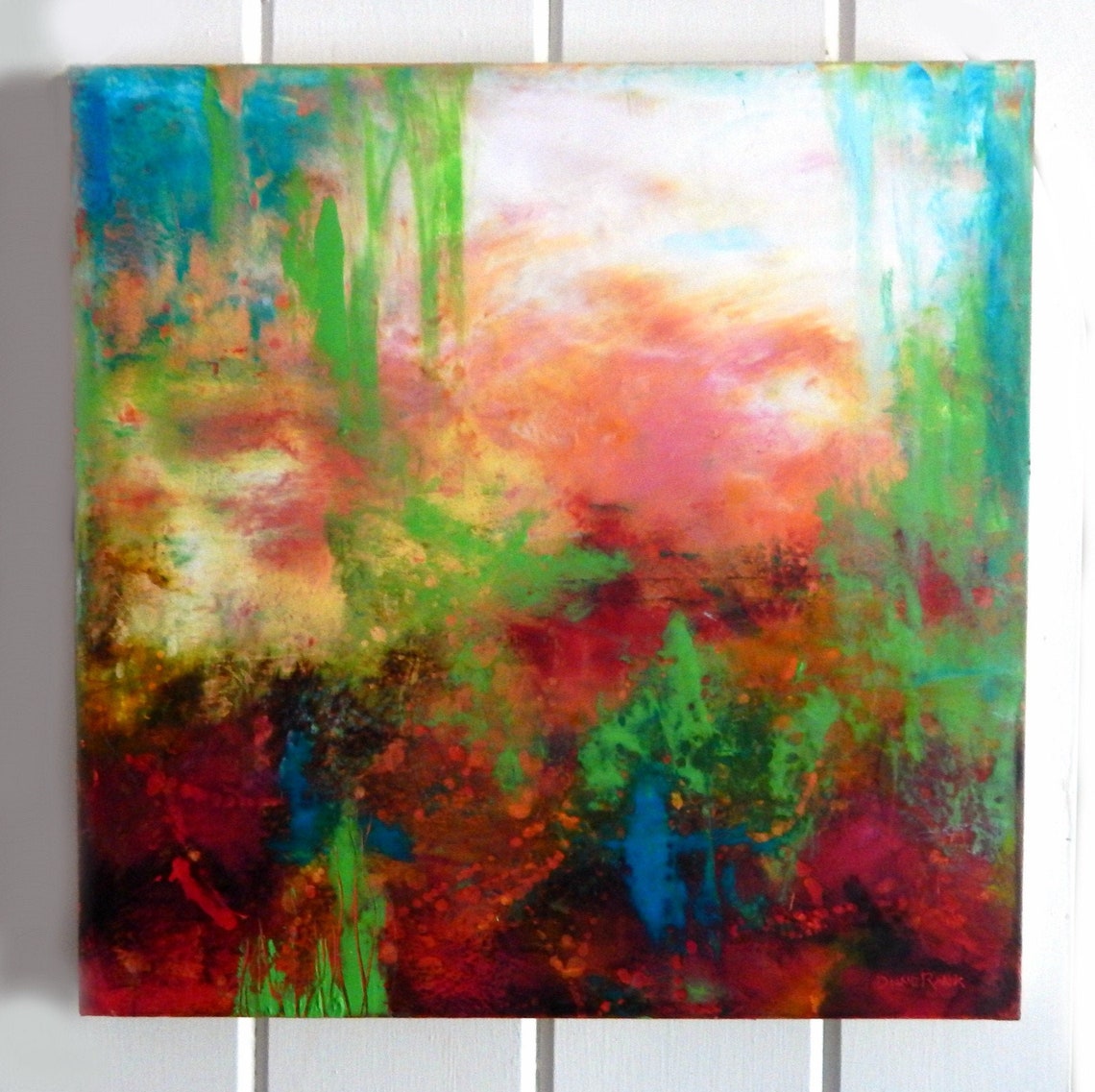 Original Oil Painting, Warm, Abstract, Oil & Cold Wax, Glade ...