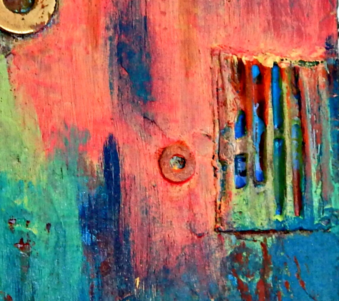 MODERN Rustic Abstract Painting Rustic Abstract Mixed Media - Etsy