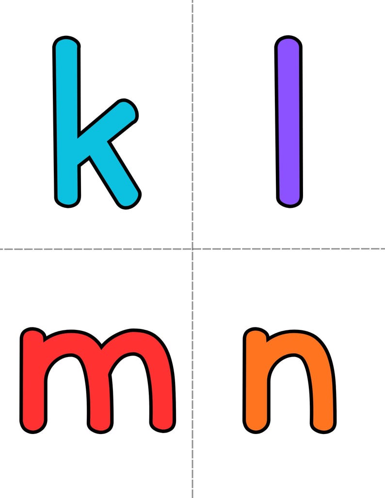 Rainbow ABC Flashcards | Printable Alphabet Set for Toddlers (digital ...