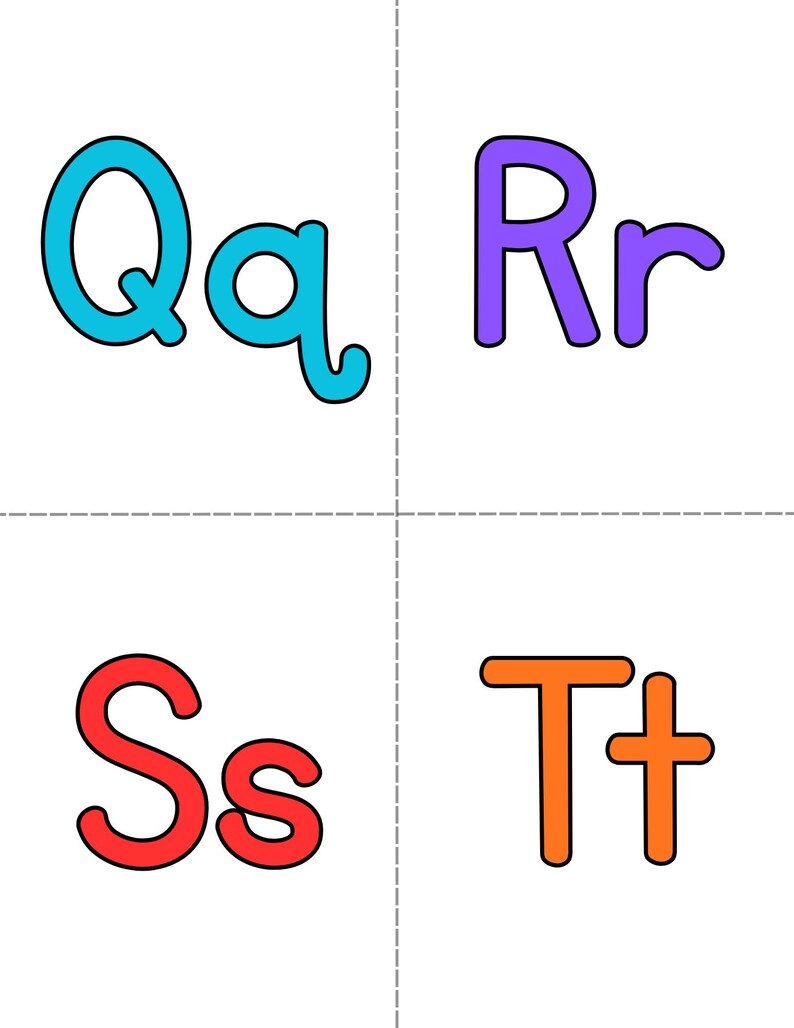 Rainbow ABC Flashcards | Printable Alphabet Set for Toddlers (digital ...