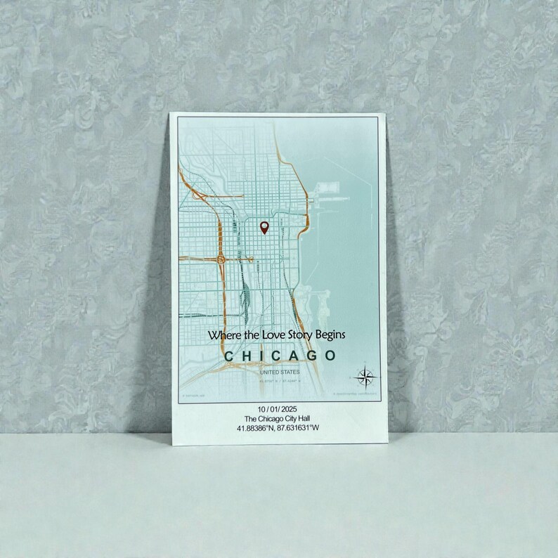 Custom Map Magnet, Love Story Location, Wedding Engagement Gift (4" X 6 ...