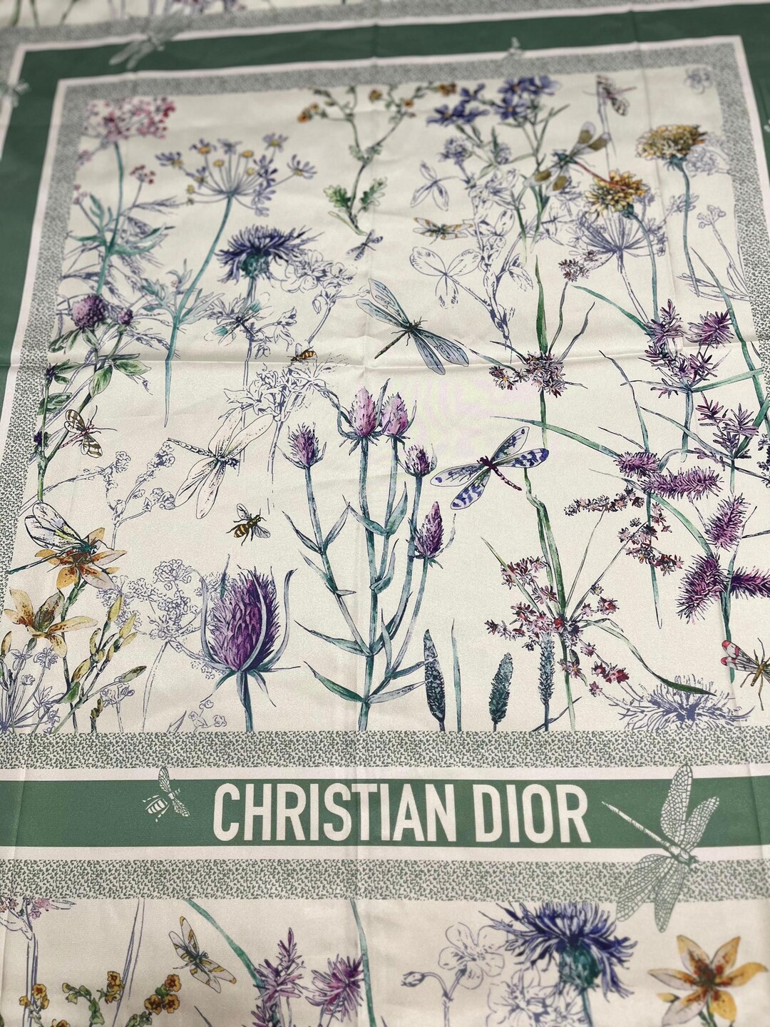 Vintage Christian Dior Silk Scarf 90 X 90 – Botanical Floral Print in ...