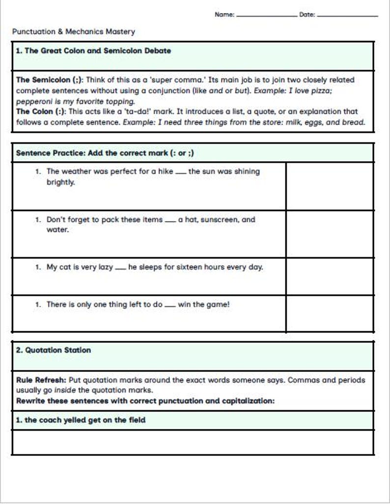 Middle School Grammar Survival Kit (complete Bundle) - Etsy