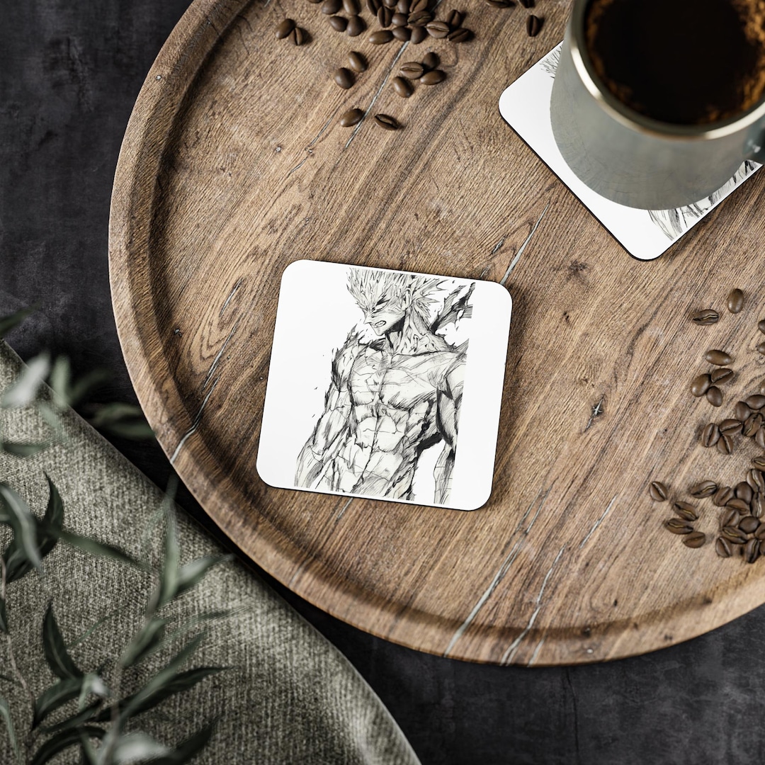 Muscular Anime Male Coasters | Cork Back Drink Coasters - Etsy