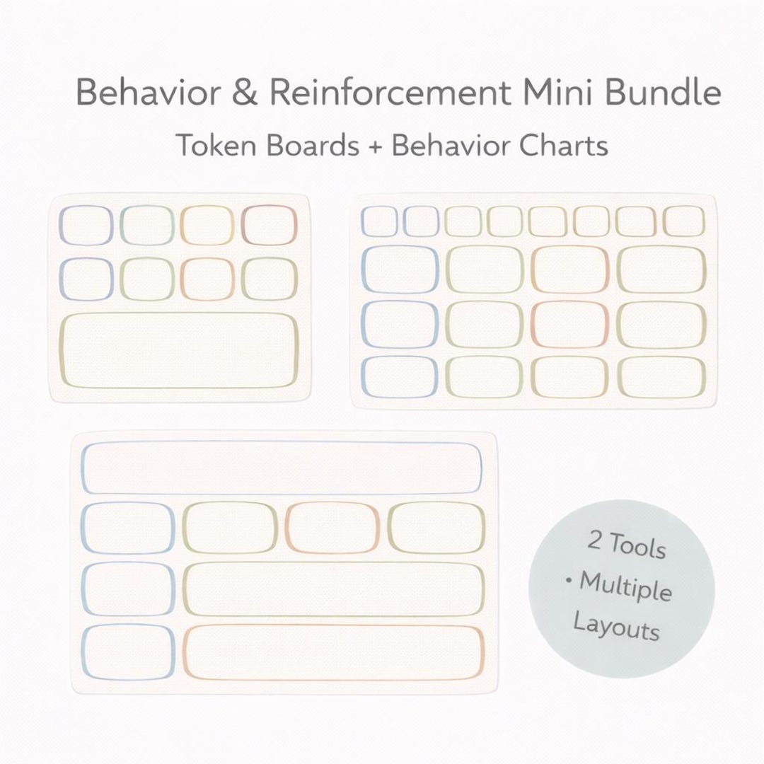 Behavior & Reinforcement Mini Bundle | Token Boards + Behavior Charts ...