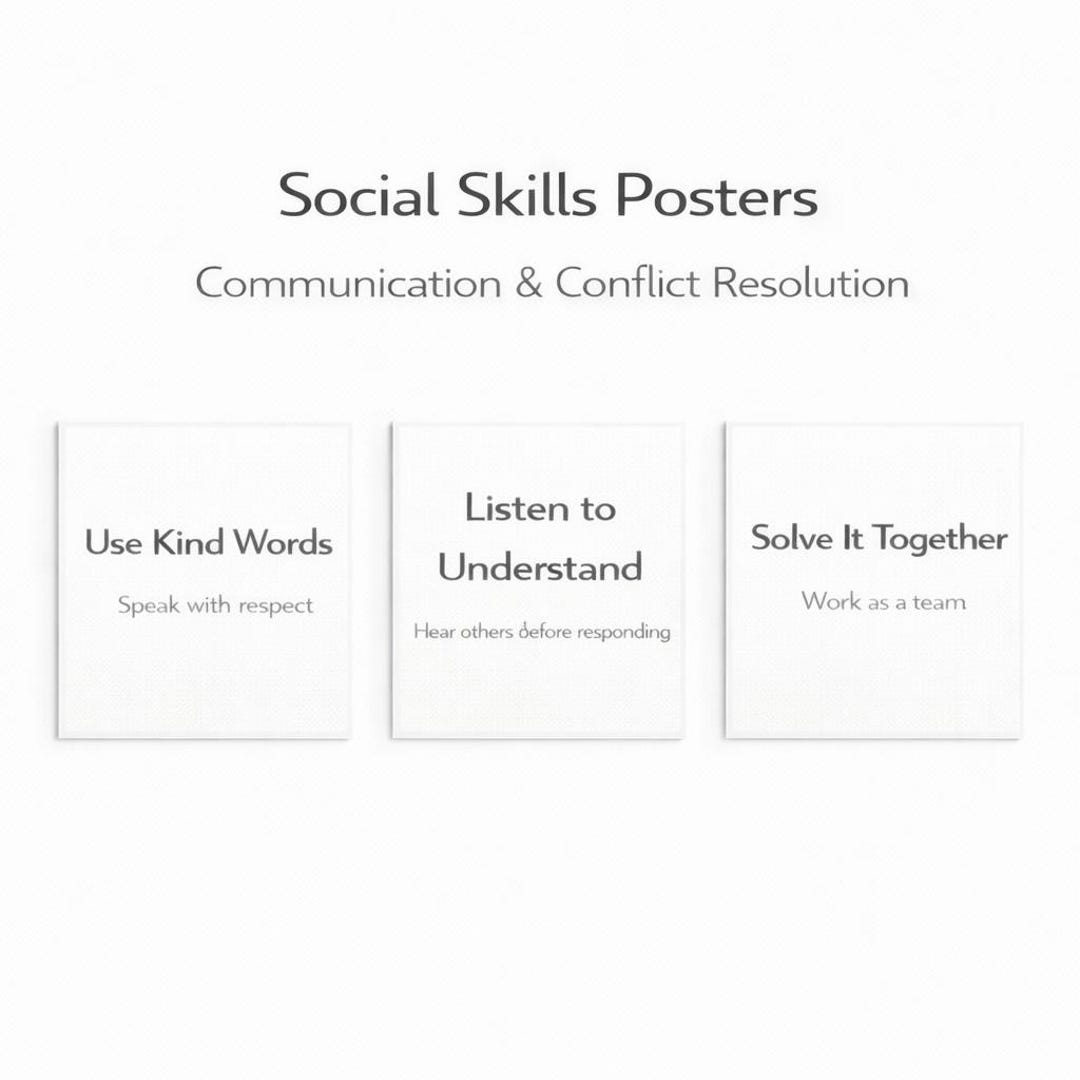 Social Skills Posters for Classroom | Communication & Conflict ...