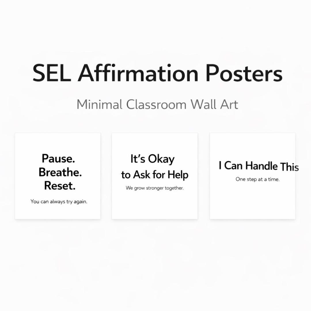 SEL Affirmation Posters for Classroom | Social Emotional Learning Wall ...