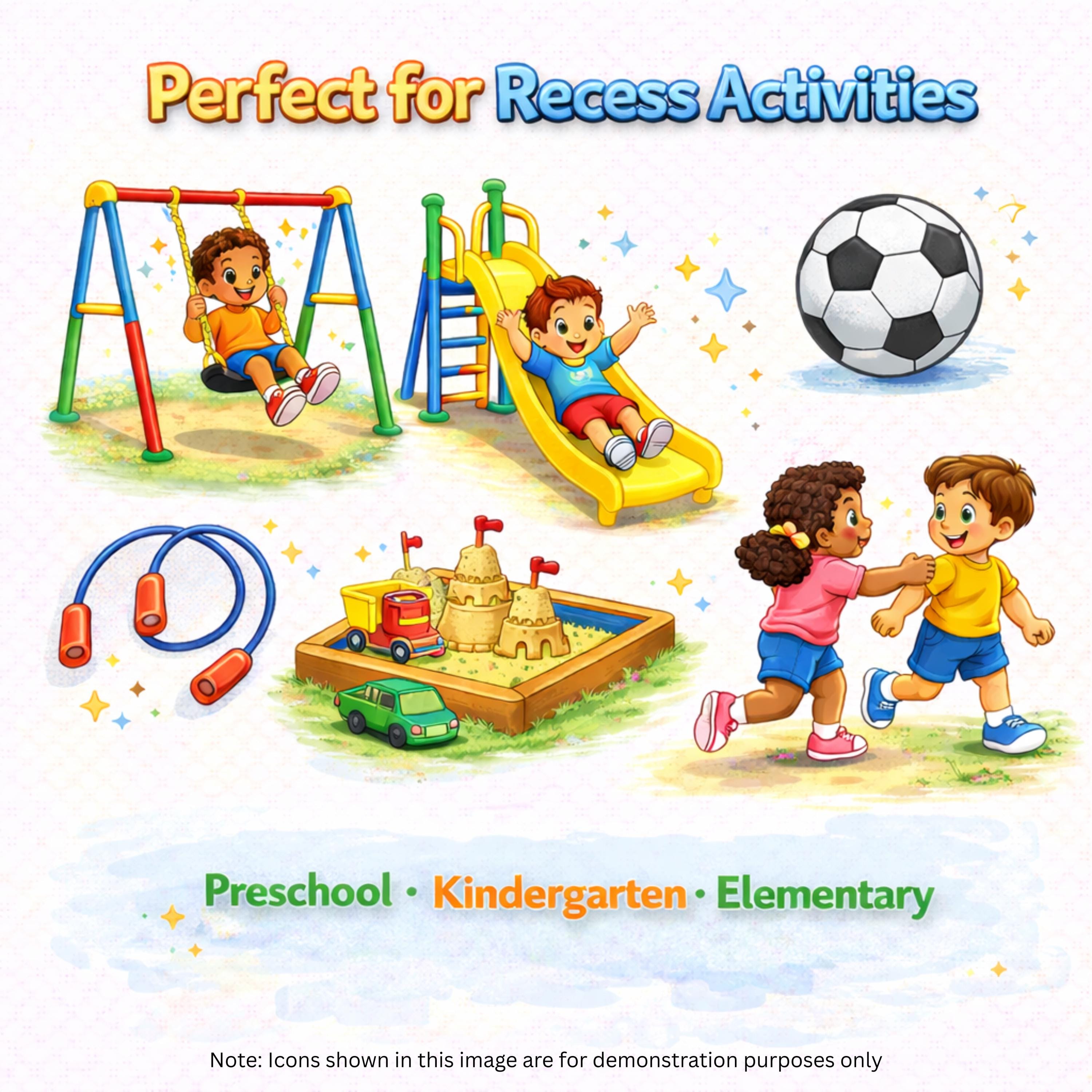 Playground Icons Clipart | 24 Recess & Outdoor Play Icons | Preschool ...