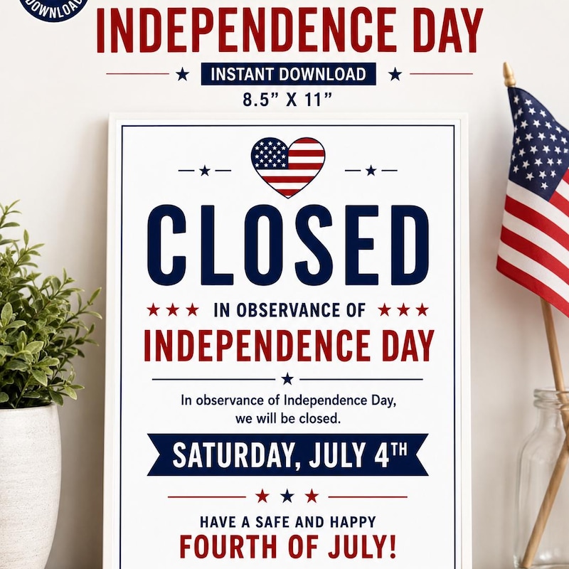 Closed July 3rd and 4th - Etsy