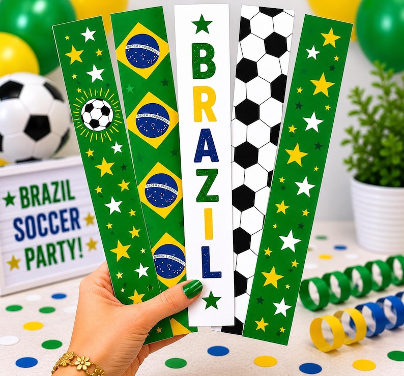 Brazil Soccer Party Decorations Printable | World Cup Garland | Brazil ...