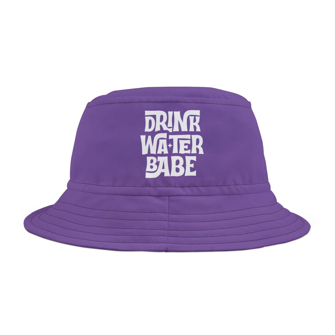 Drink Water Babe - Bucket Hat - Purple-white - Etsy