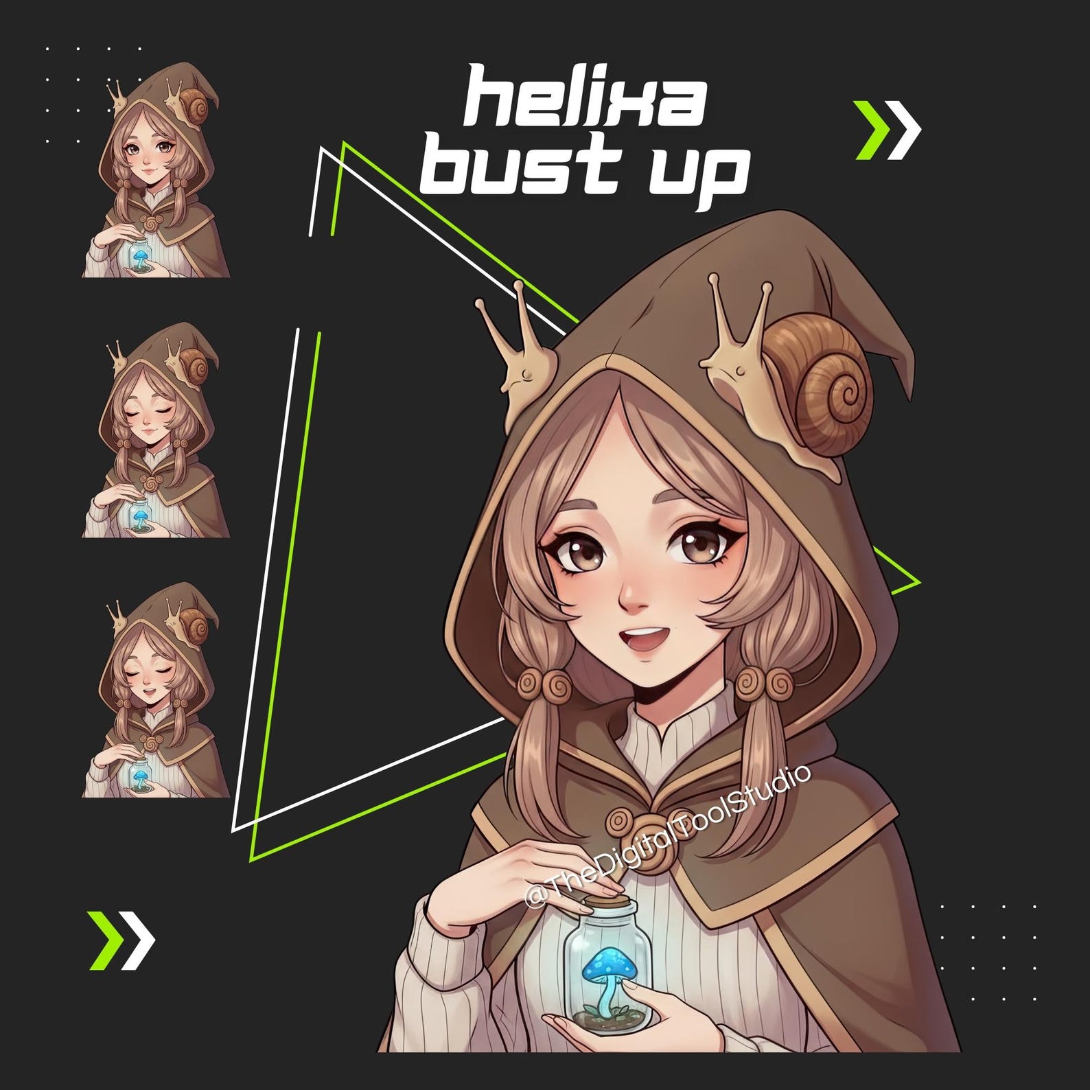 HELIXA Pngtuber Model, Vtuber Model, Veadotube Model, Cute PNG Tuber ...