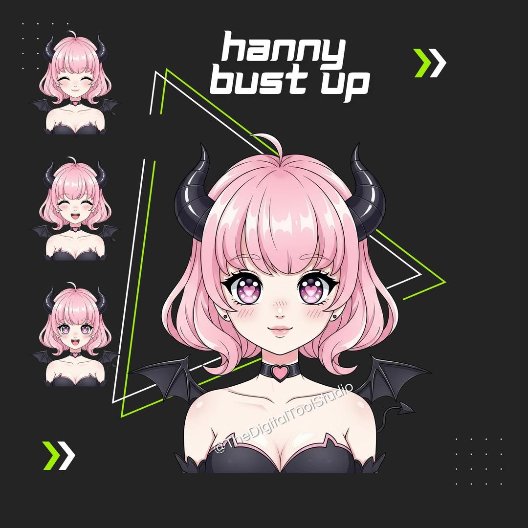Hanny Pngtuber Model, Vtuber Model, Veadotube Model, Cute PNG Tuber Model, Twitch Avatar ...