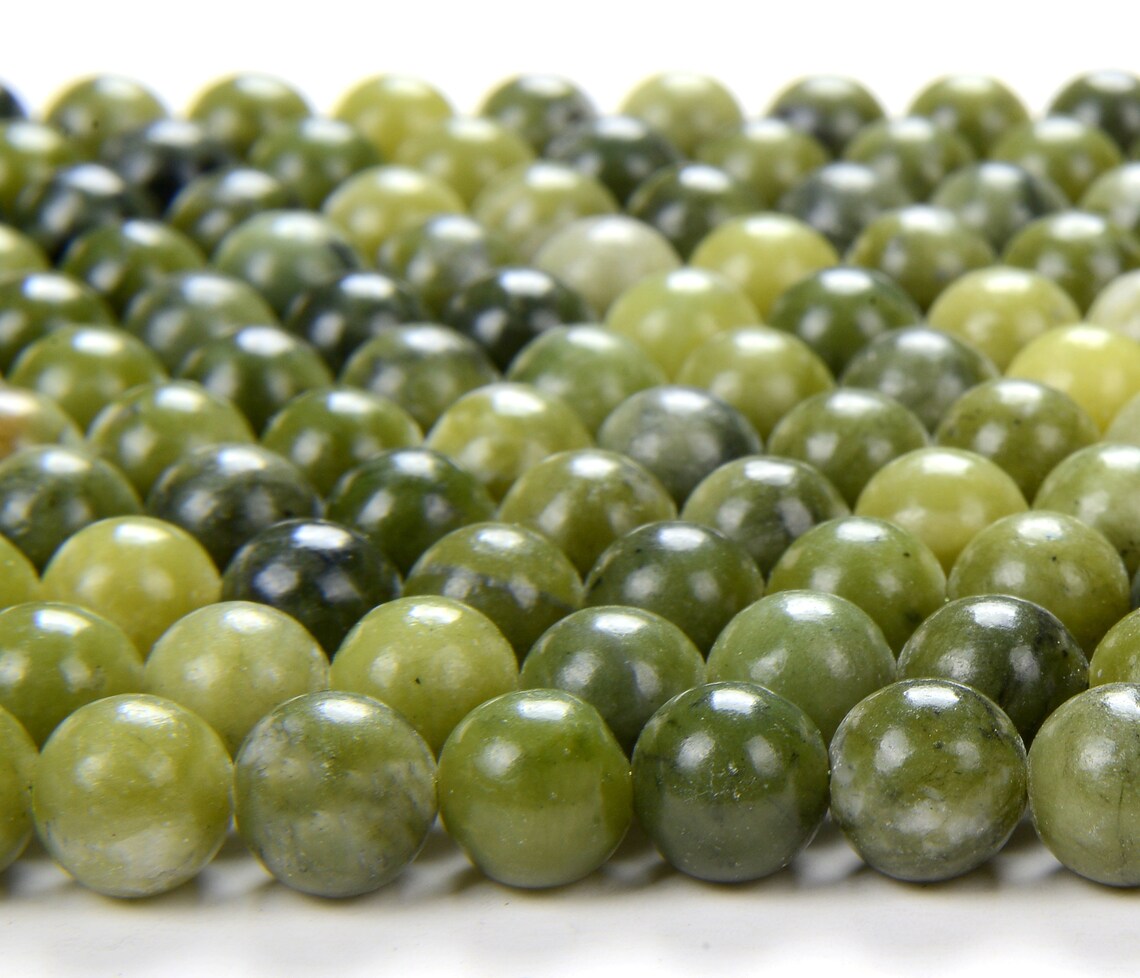 Genuine Natural Peridot Jade Gemstone Grade AAA Round 4mm 6mm - Etsy