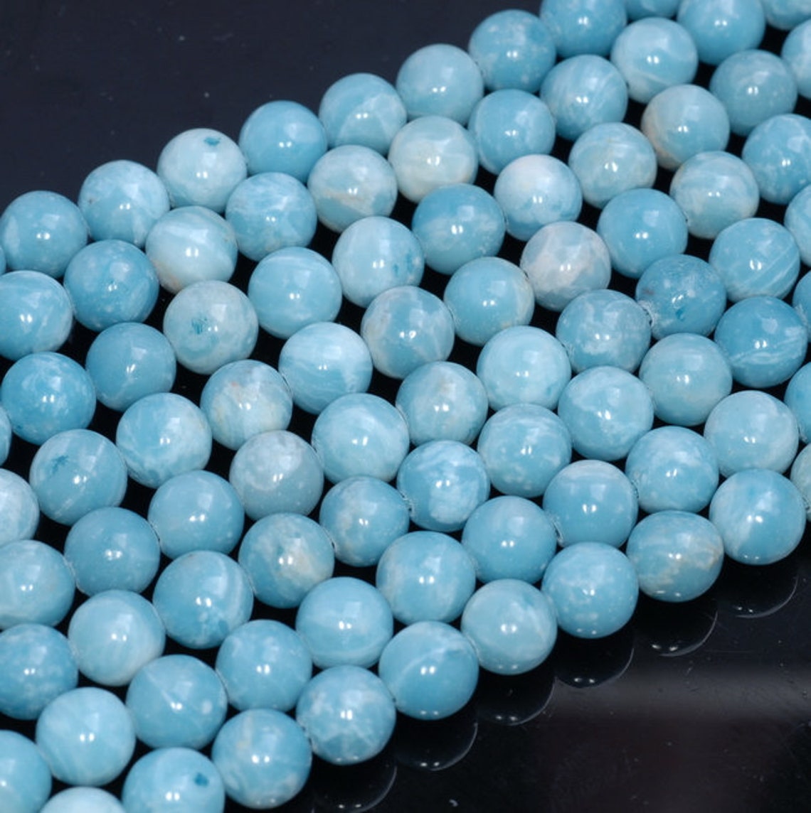 8mm Larimar Quartz Gemstone Grade AAA Sky Blue Round Loose - Etsy