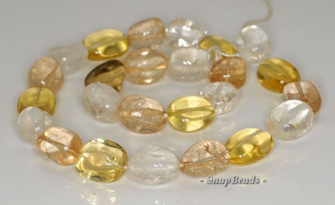 20x15-15x12mm Citrine Lemon Rock Crystal Mix Quartz Gemstone Nugget ...