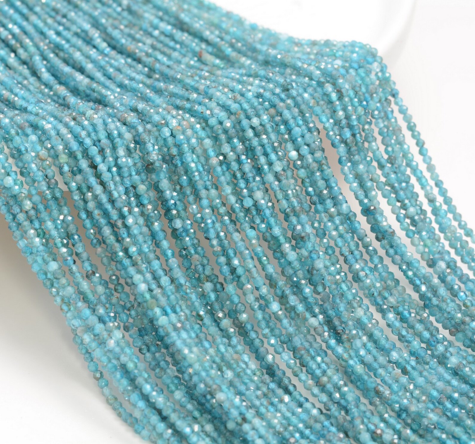 2MM Light Blue Apatite Gemstone Grade AA Micro Faceted Round Loose ...