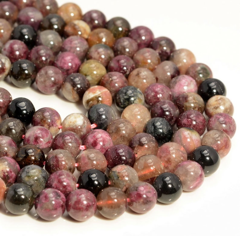 Genuine Chineese Tourmaline Gemstone 4mm 6mm 8mm Round Loose - Etsy