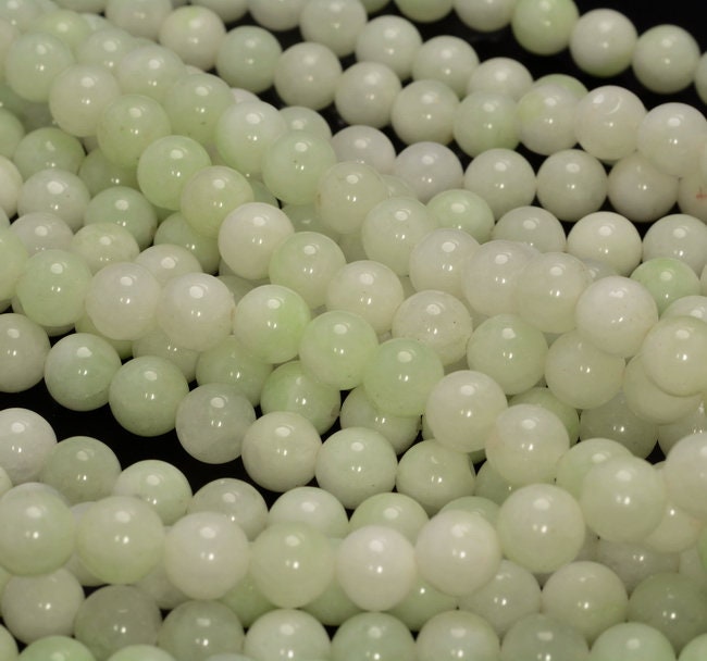 8MM Light Green Jade Gemstone Round Loose Beads 15 Inch Full - Etsy