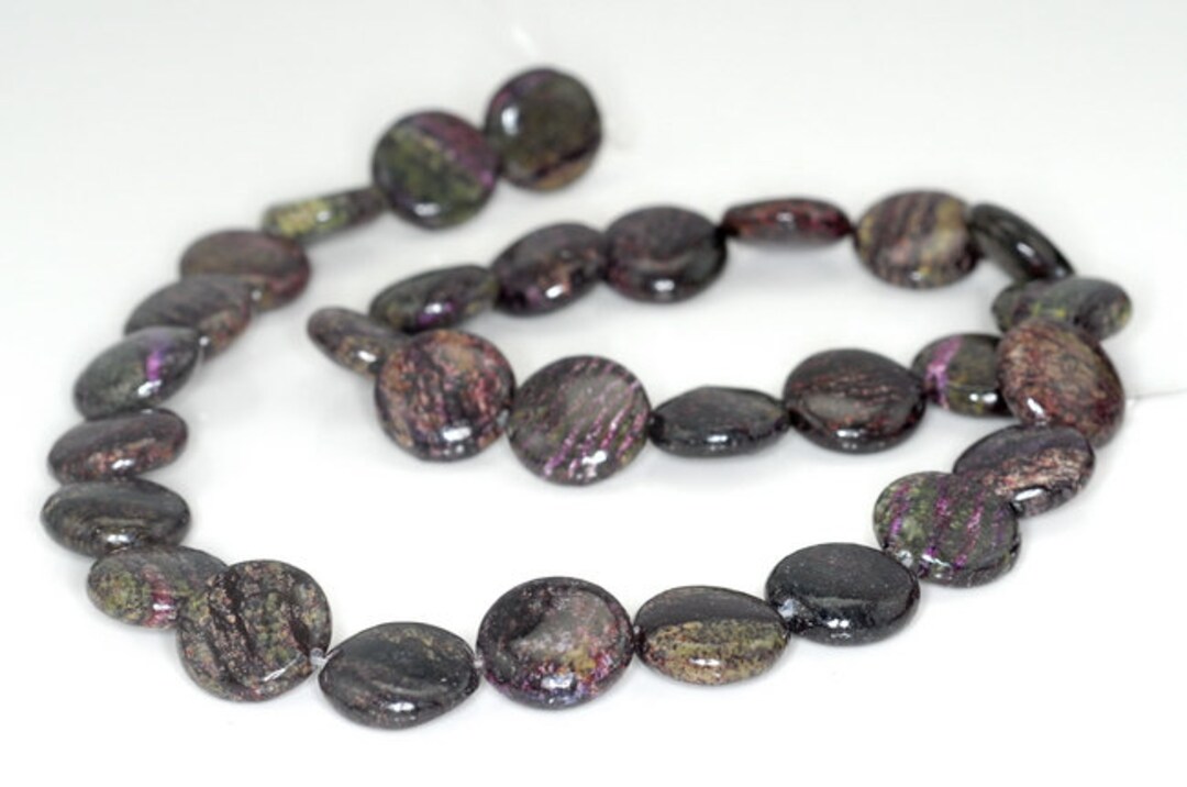 14mm Pink Schiller Sheen Spar Gemstone Grade AA Flat Round Loose Beads ...