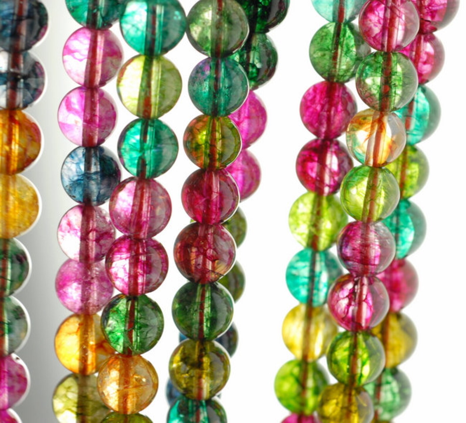 12MM Multi Color Quartz Gemstone Round Loose Beads 15 inch | Etsy