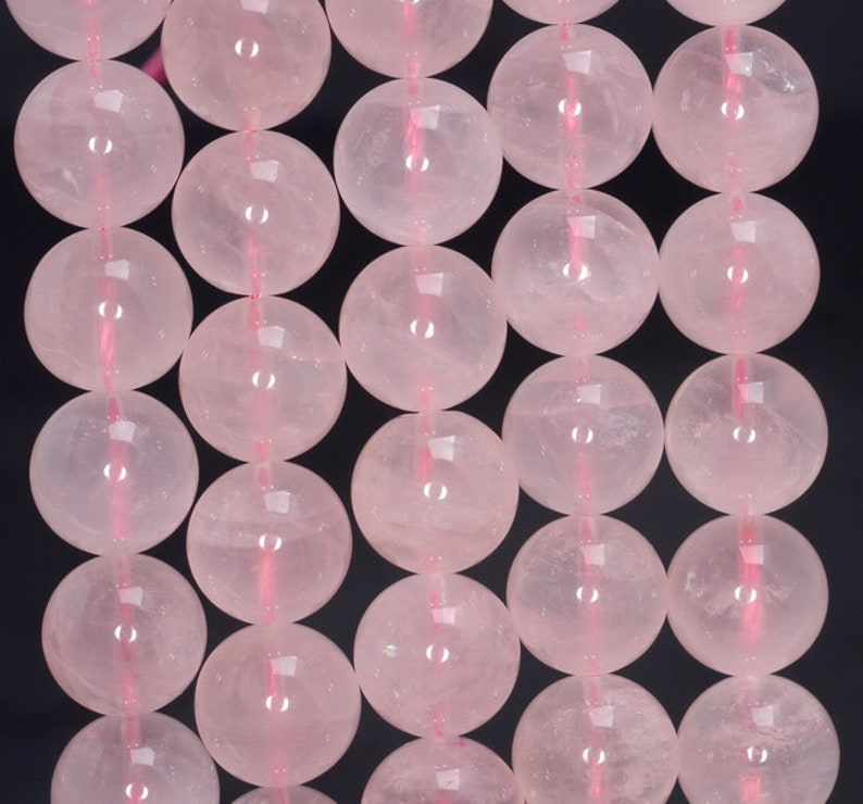 12-13MM Translucent Pink Mozambique Rose Quartz Gemstone Grade AAA ...