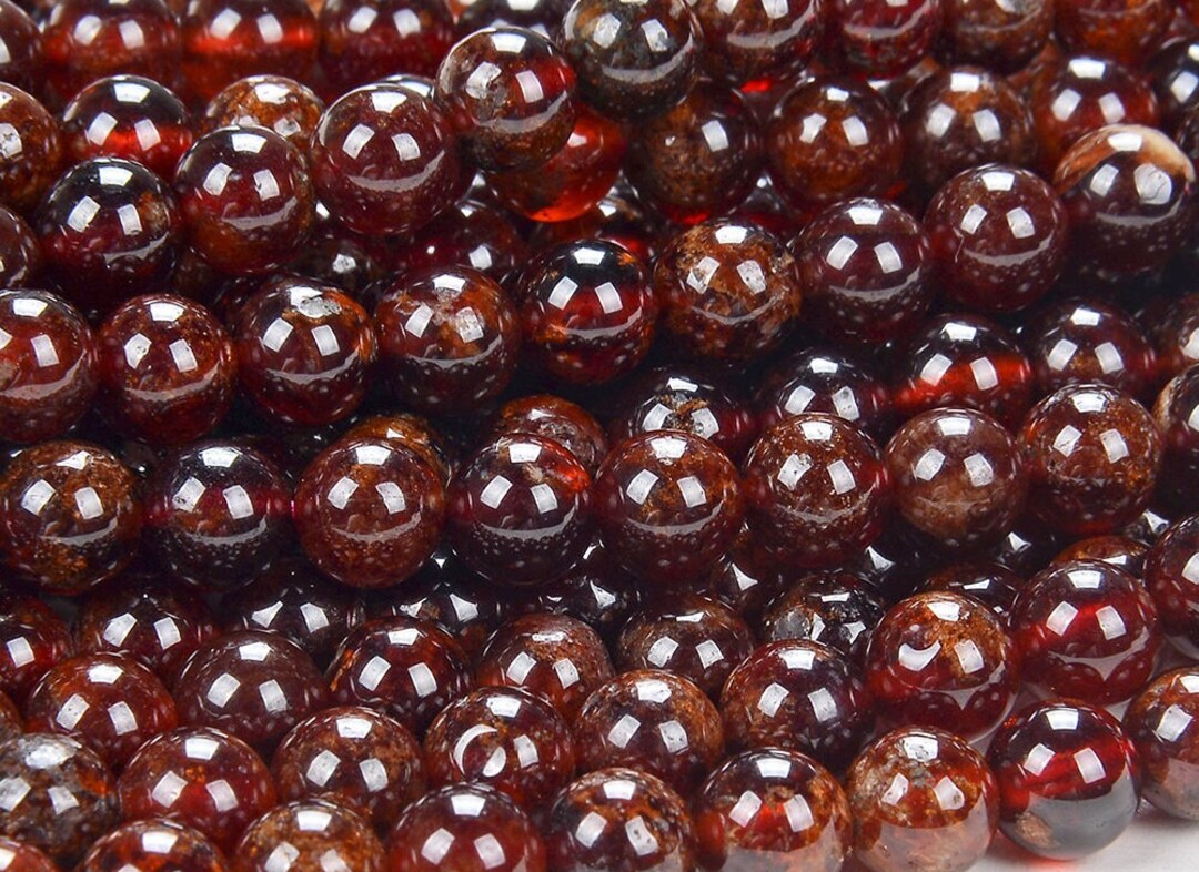 Natural Hessonite Garnet Deep Color Gemstone Grade AA Round 5MM 6MM 7MM ...
