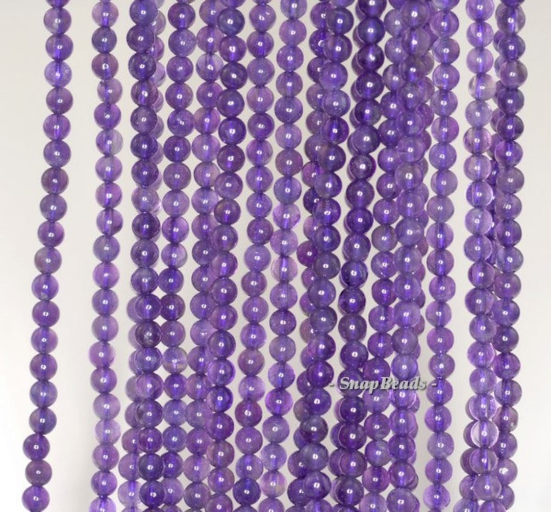 3mm Royal Amethyst Gemstone Grade AAA Deep Purple Round 3mm Loose Beads ...