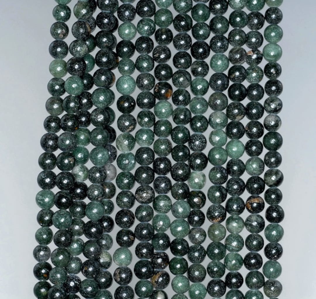 4MM Dark Forest Jade Gemstone ROUND Loose Beads 15.5 Inch Full Strand ...