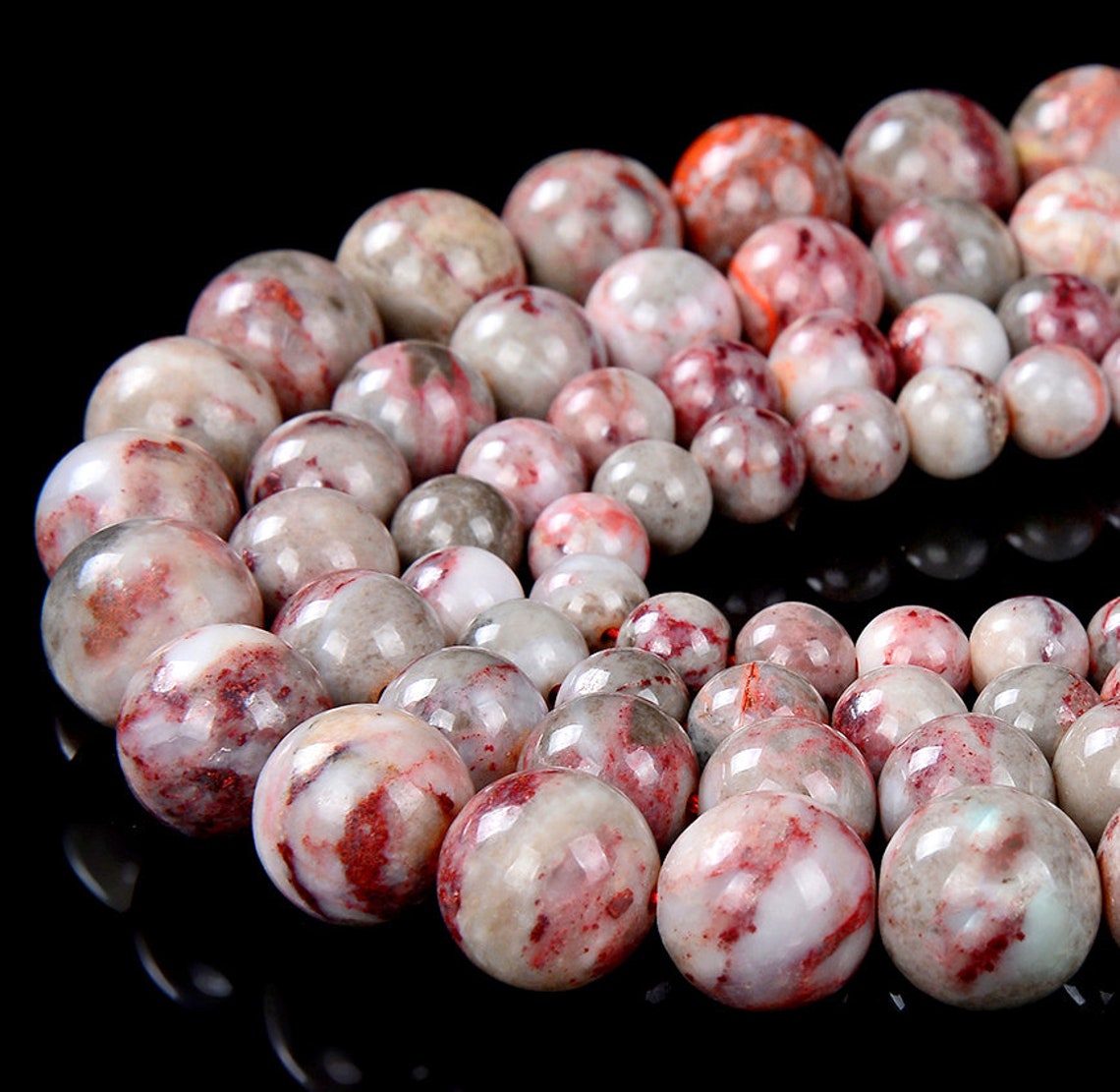 Rare Cinnabrite Cinnabar in Quartz Gemstone Grade AA Round - Etsy