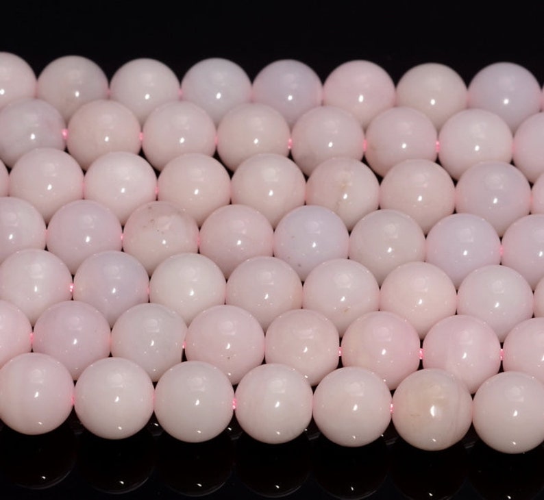 8mm Peruvian Pink Opal Light Pink Gemstone Grade AA Round - Etsy
