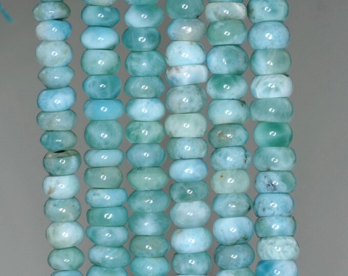 Dominican Larimar Gemstone Grade AAA Blue Rondelle Slice - Etsy