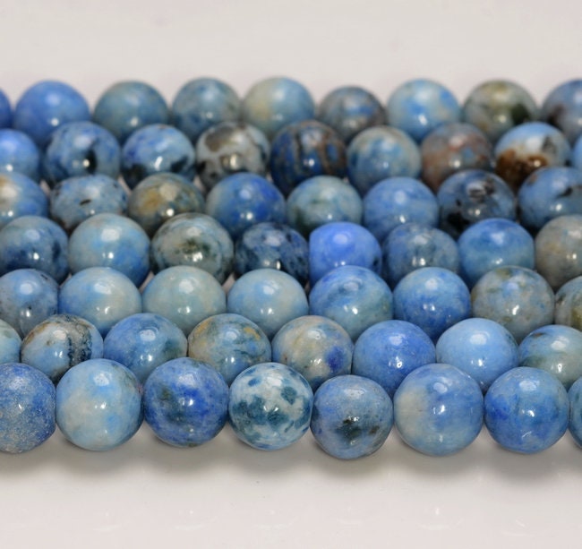 8MM Blue Jade Gemstone Round Loose Beads 15 Inch Full Strand - Etsy