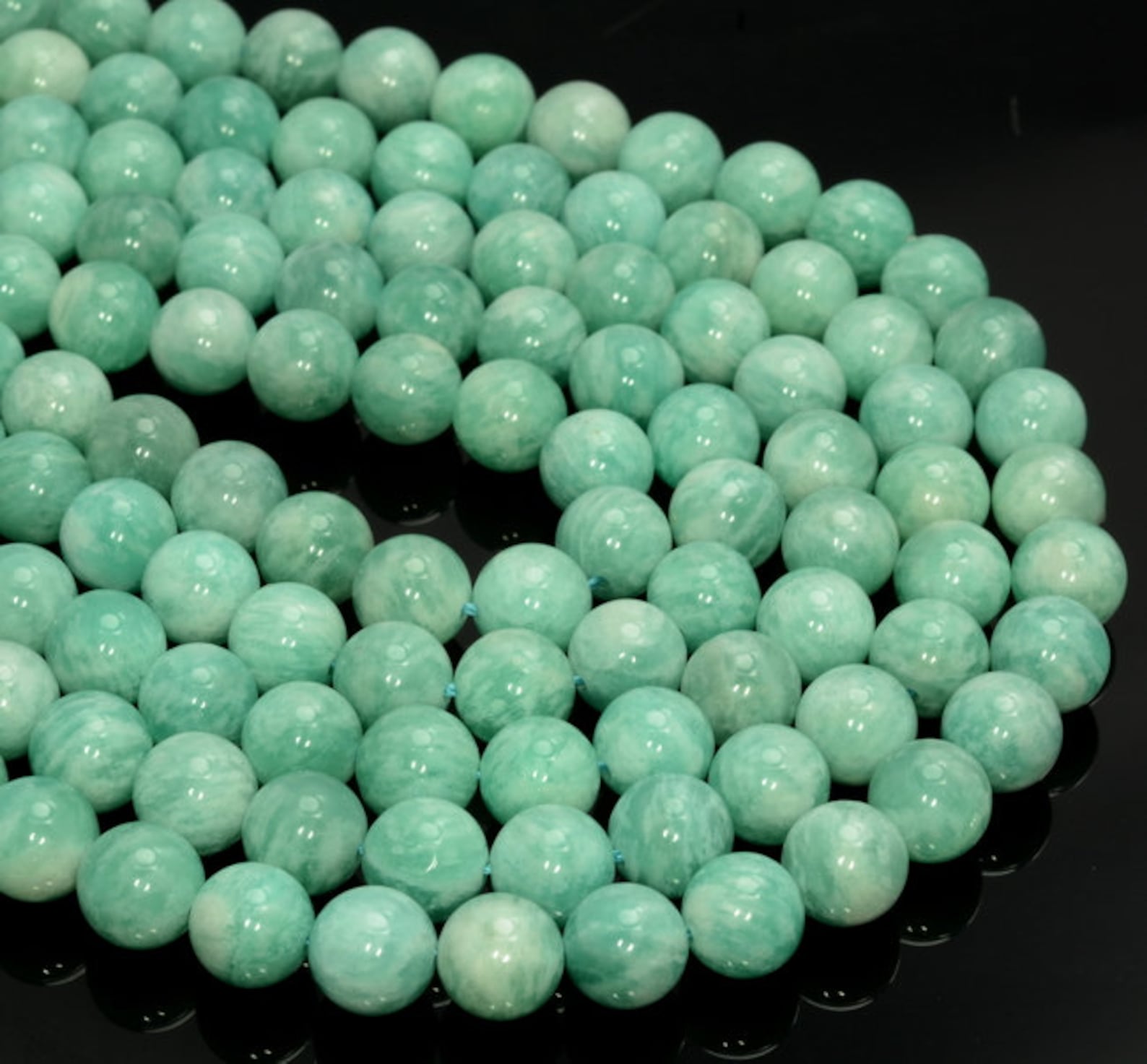Genuine Peruvian Amazonite Gemstone Grade AAA Round 6mm 8mm - Etsy