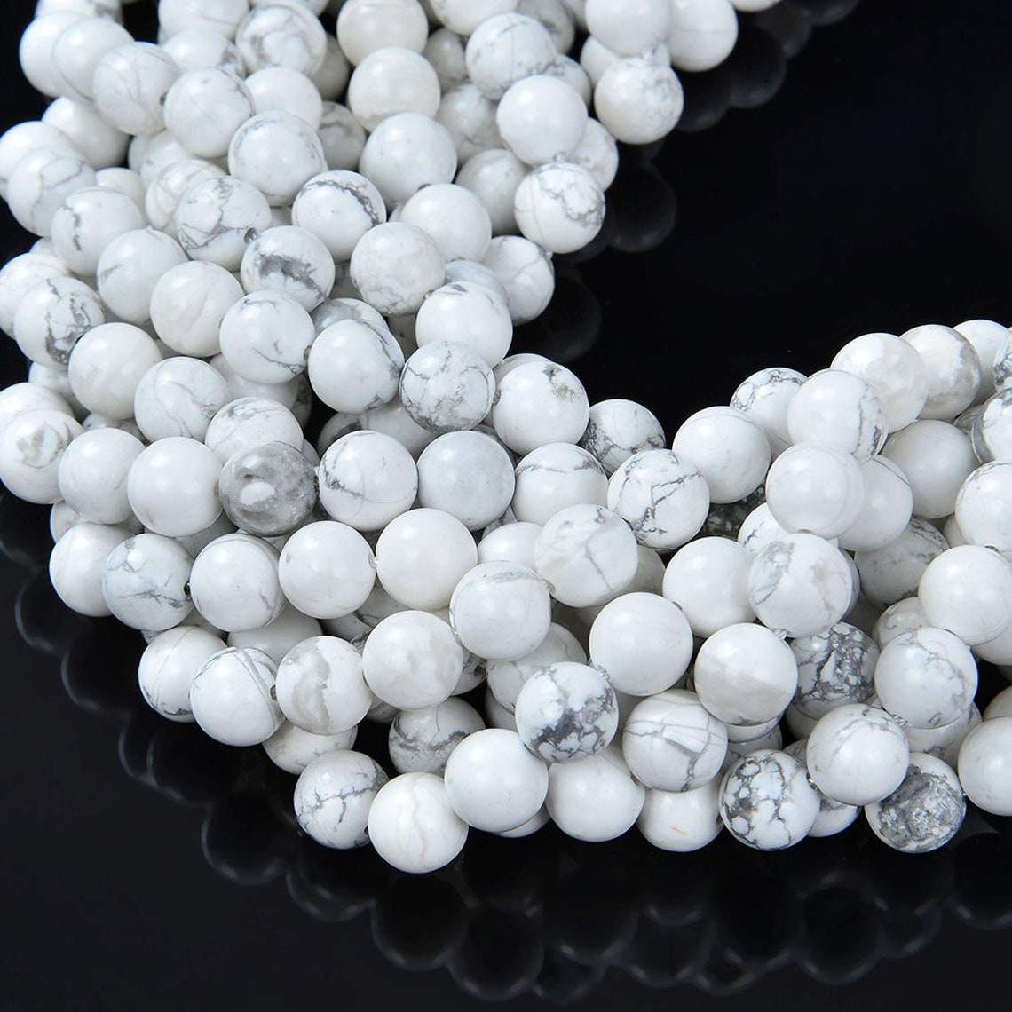 10mm Witte Howlite Edelsteen Wit Rond 10mm Losse Kralen 75 - Etsy Nederland