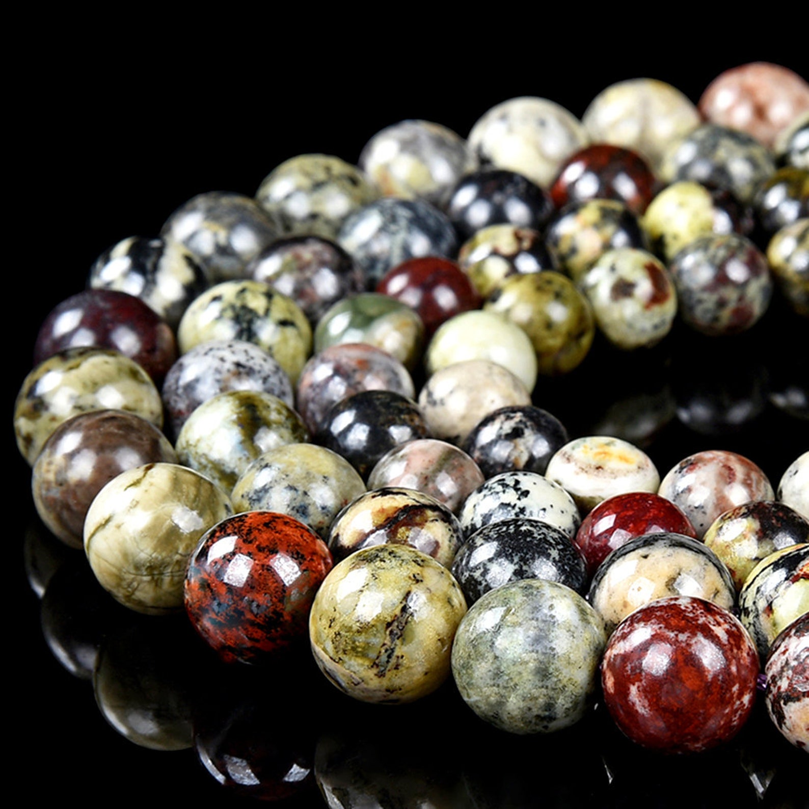 Natural Sugilite Bustamite Richterite Gemstone Round 8MM 9MM 10MM 11MM ...