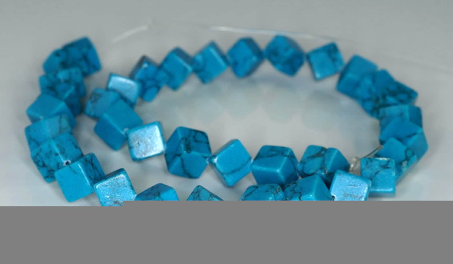 7MM Turquoise Gemstone Square Cube Diagonal Loose Beads 7 Inch - Etsy