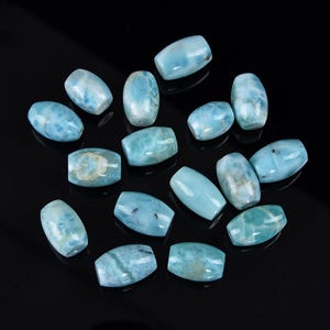 Natural Dominican Larimar Gemstone 11X6MM 12X7MM 12X8MM 14X9MM 15X10MM ...