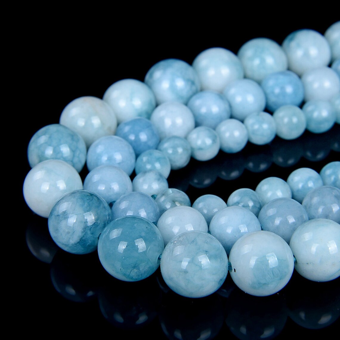 Larimar Quartz Gemstone Grade AAA Round 6MM 8MM 10MM Loose Beads (D27 ...