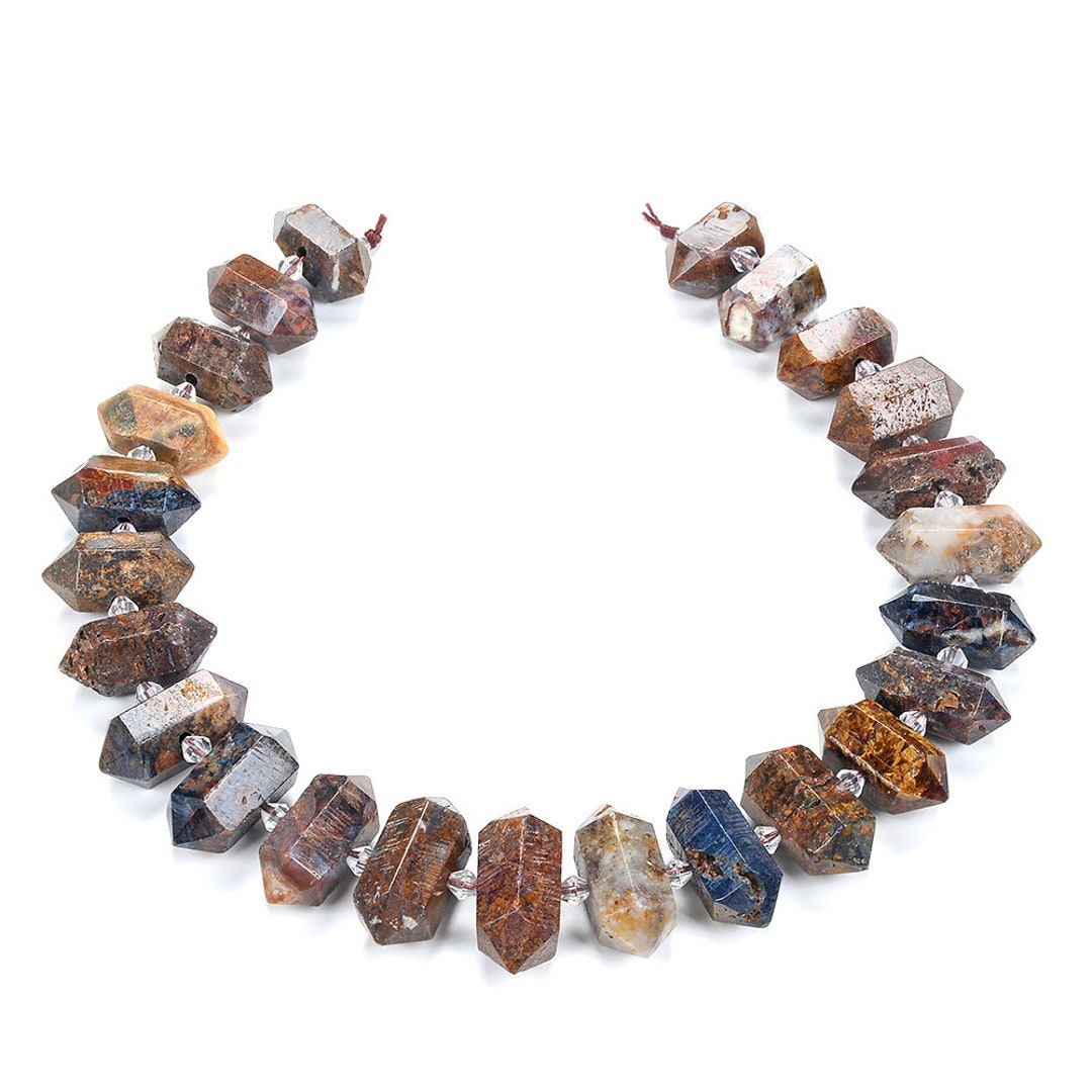 32x13-23x12mm Natural African Pietersite Gemstone Gradated Center ...