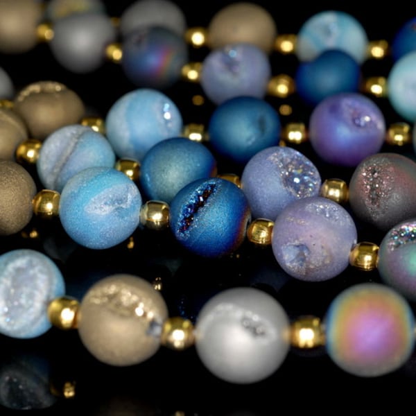 Agate Titanium Druzy - Etsy