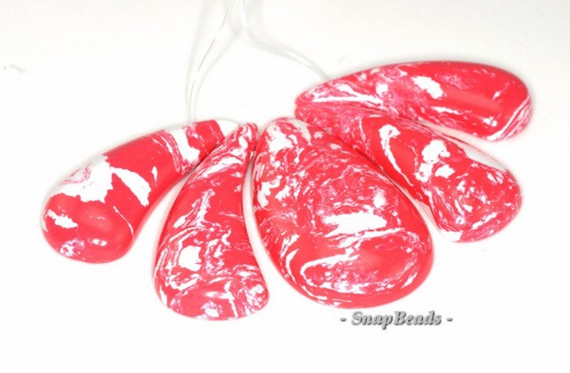 Matrix Turquoise Gemstone Red White Lotus Loose Beads Gradated - Etsy