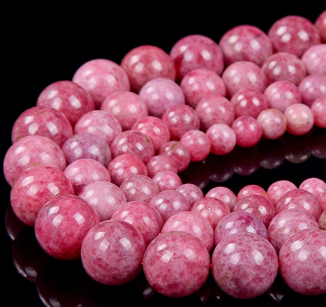 Natural Norwegian Thulite Gemstone Grade AAA Round 5MM 6MM 7MM 8MM 9MM ...