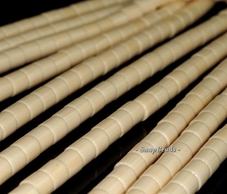 Faux Ivory Resin Grade AAA Beads Ivory Cream Round Tube Barrel 12x10mm ...